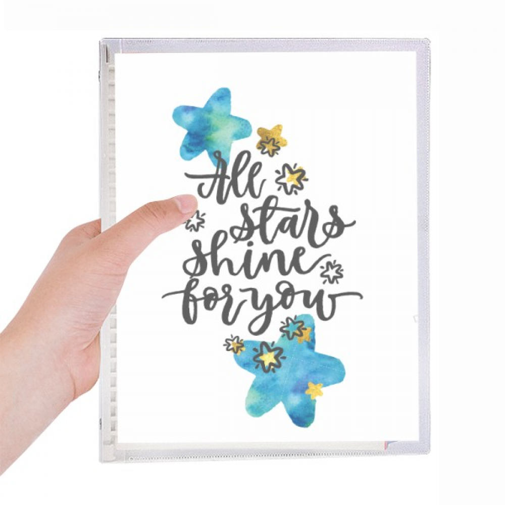 all stars shine to you quote notebook loose diary refillable journal ...
