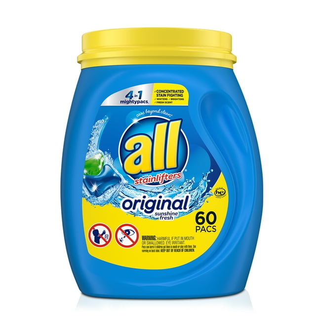 all with Stainlifters Original Mighty Pacs Laundry Detergent Pacs, 4 in ...