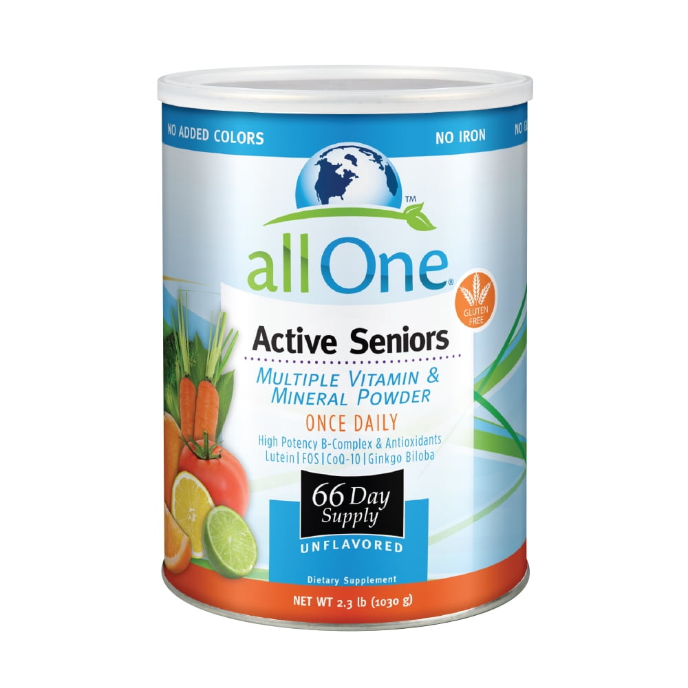 allOne Multiple Vitamin & Mineral Powder, For Active Seniors | Once ...