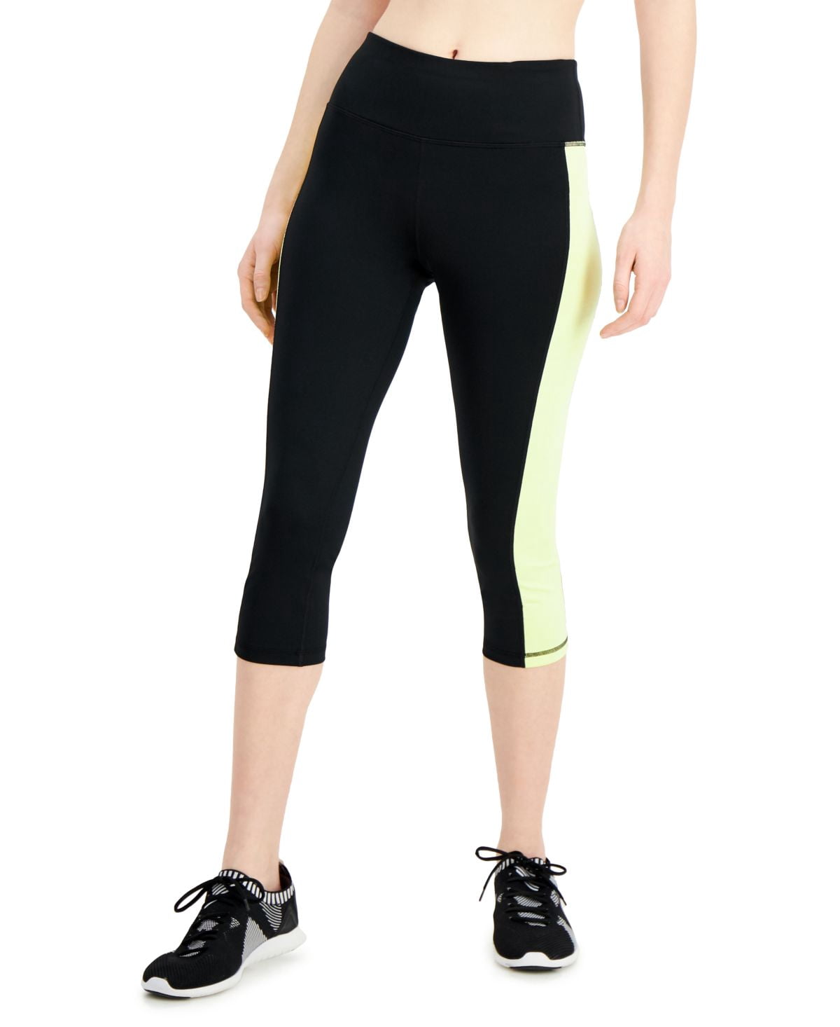 Ideology Womens Activewear Colorblocked Cropped Leggings;Medium ...
