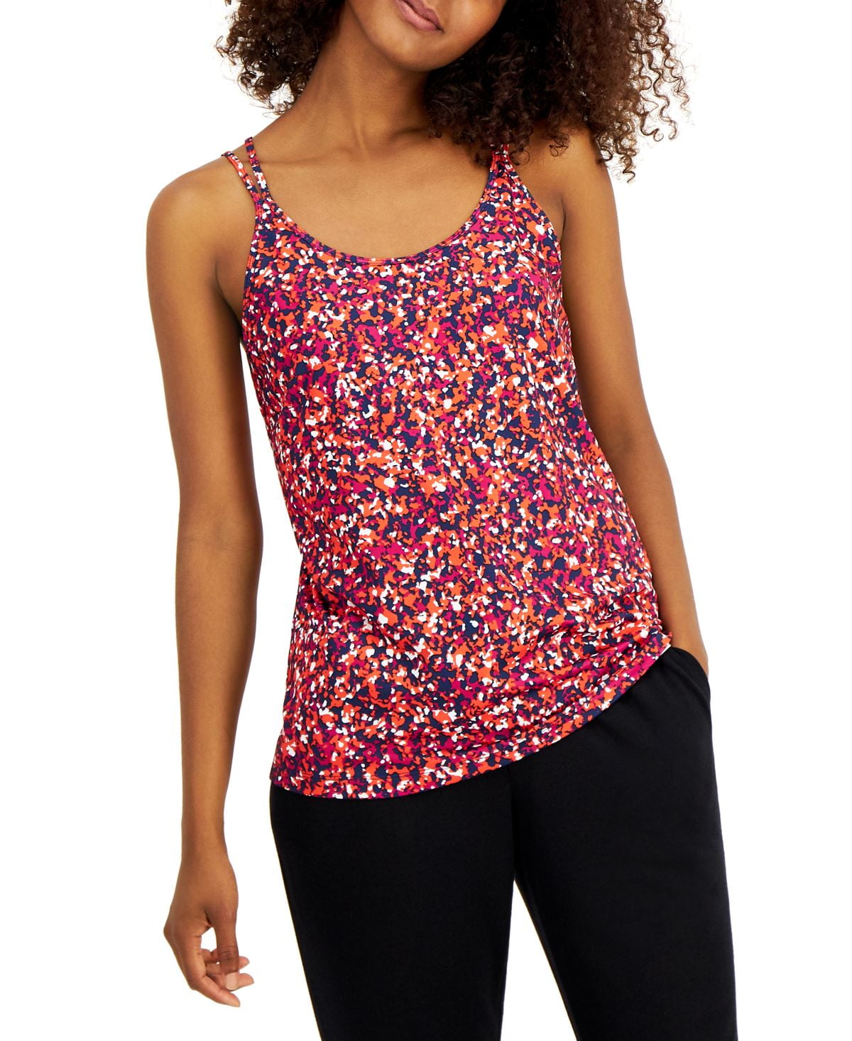 Ideology Womens Activewear Speckle Print Strappy Tank Top;XX-Large ...