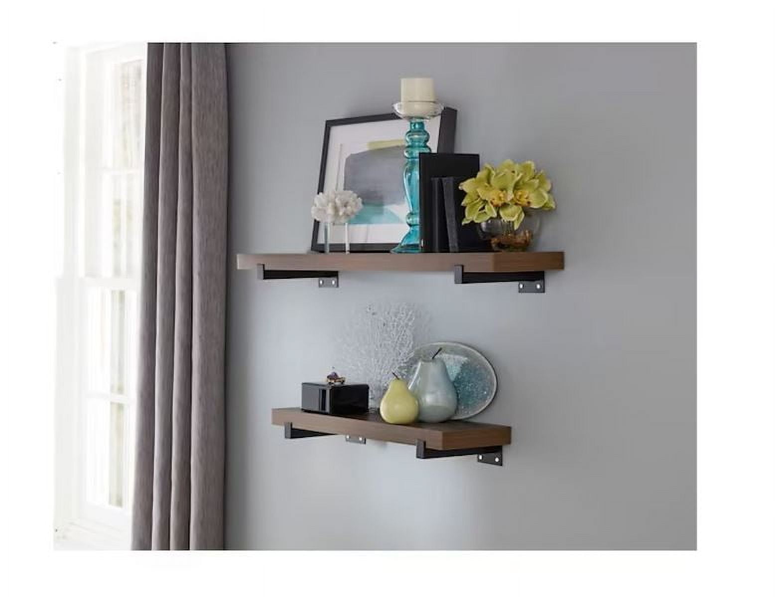 allen + roth 37-Inches L x 9-Inches D x 3.7-Inches H DARK OAK MDF ...
