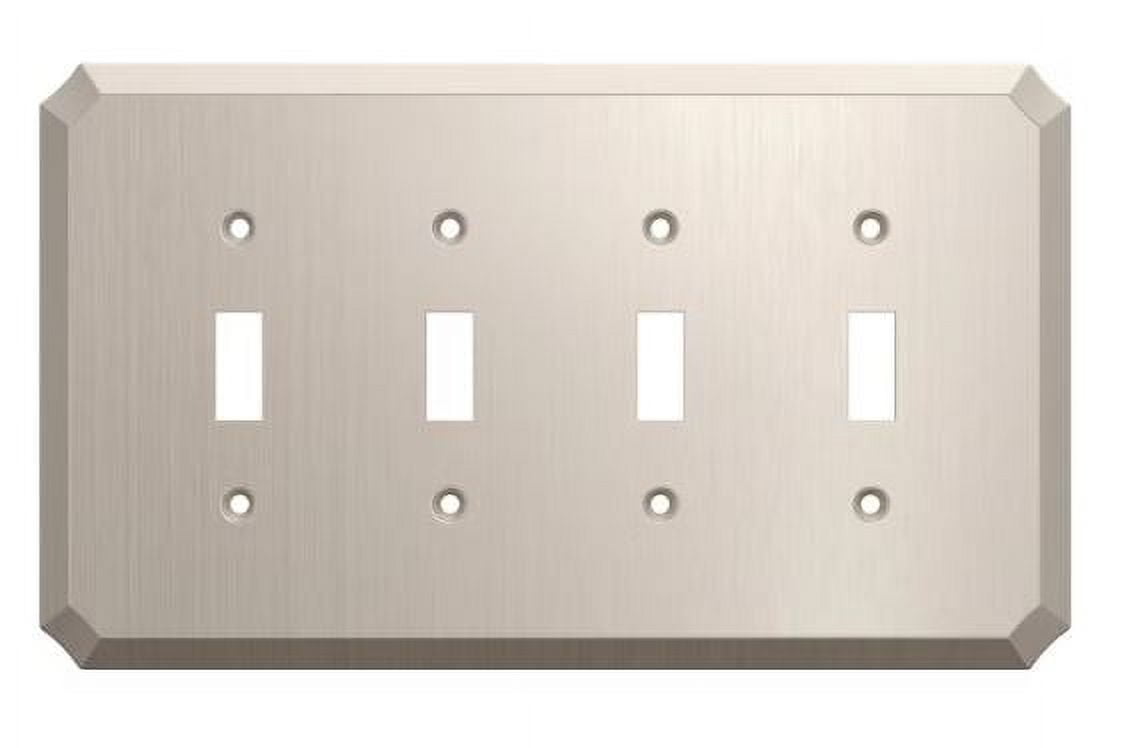 allen + roth Advington 4-Gang Midsize Satin Nickel Steel Indoor Toggle ...