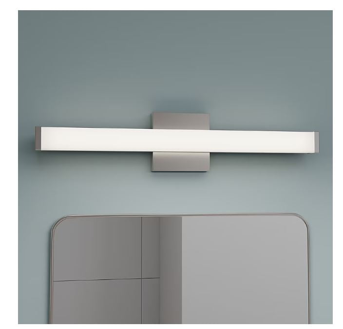 allen + roth Gretna 24.25-Inches Brushed Nickel Integrated LED Modern ...