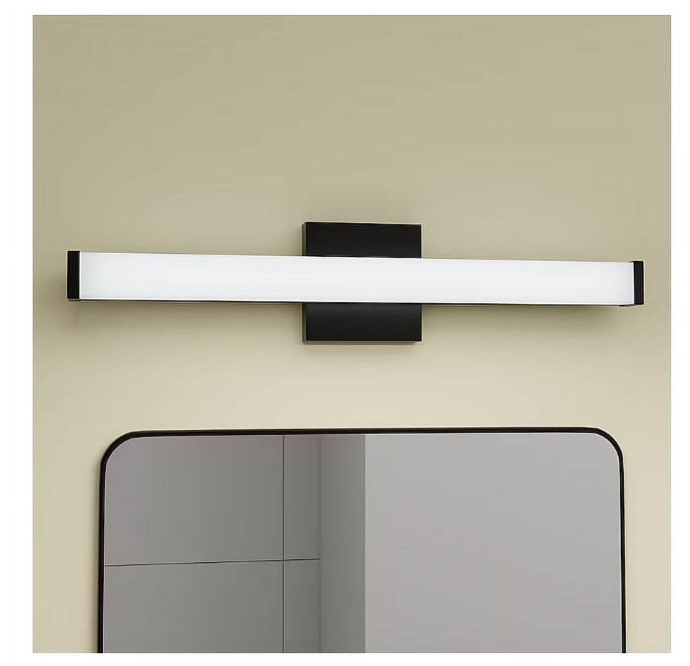 allen + roth Gretna 24.25-Inches Matte Black Integrated LED Modern ...