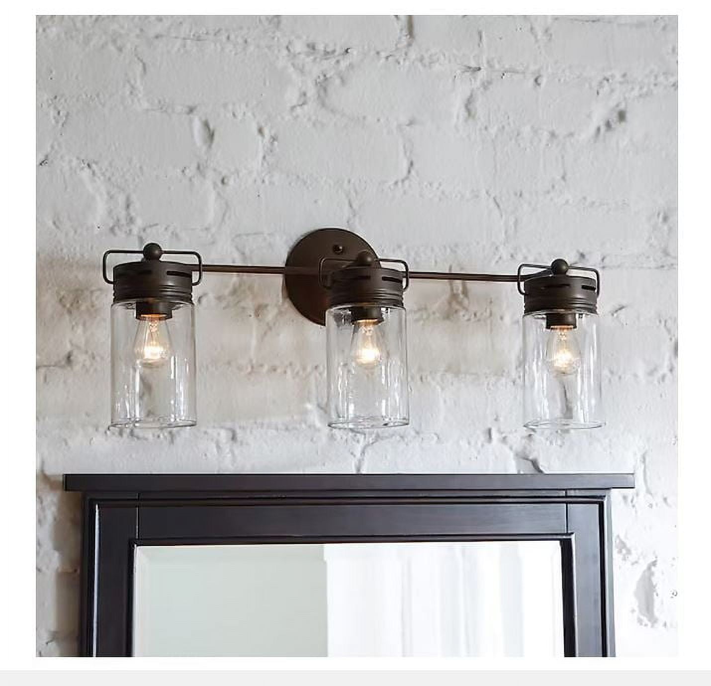 allen + roth Vallymede 24-Inches 3 -Light Antique Bronze Farmhouse ...