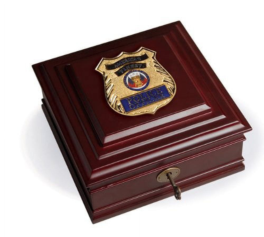 allied frame us police officer medallion desktop box - Walmart.com