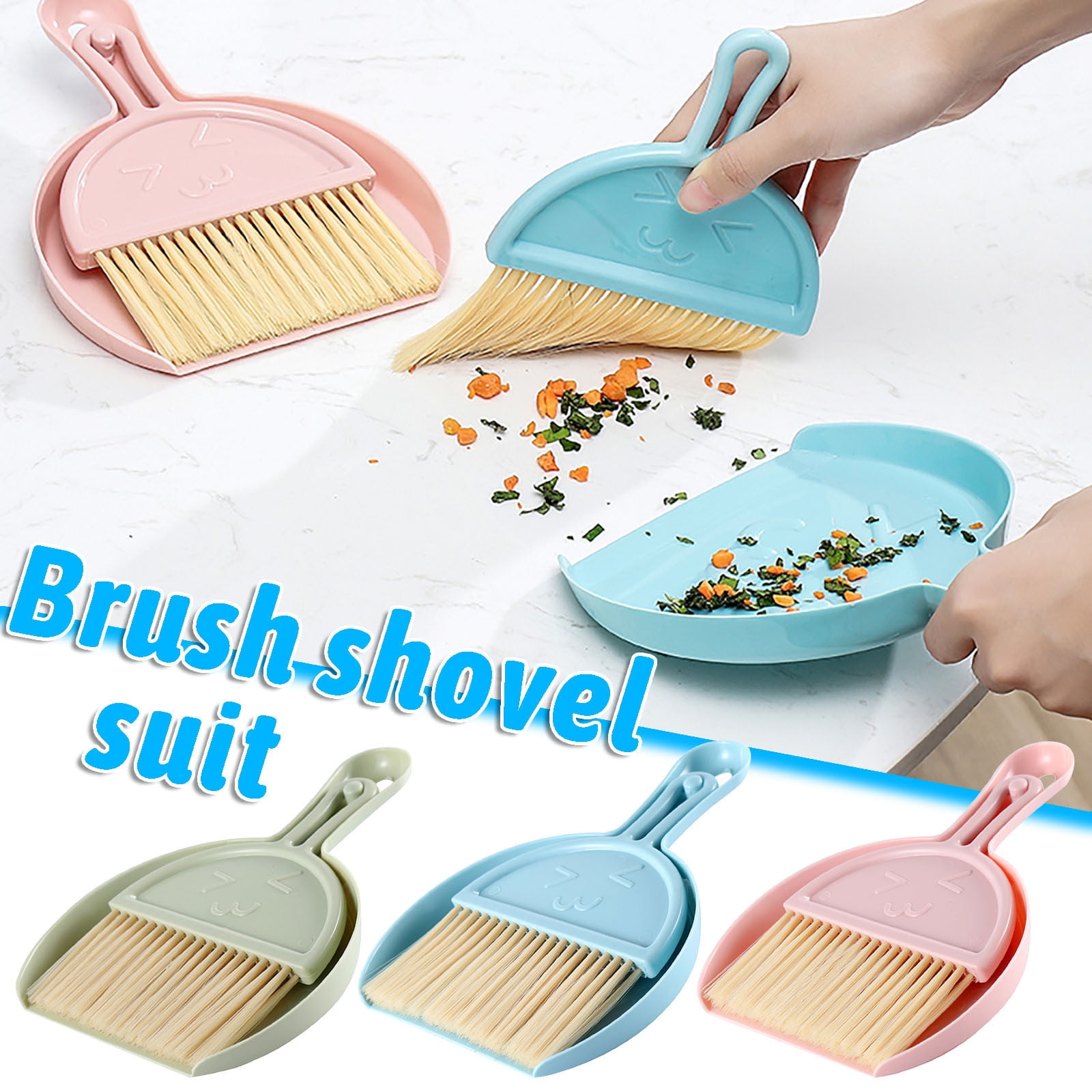 allowith Mini Dust Pans with Brush Set,Small Broom and Dustpan Set for Home Hand Dustpan and ...