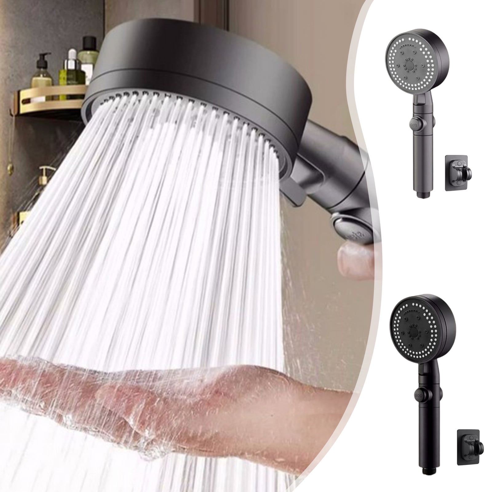 allowith Shower Head with Handheld High Pressure Multi-Function 8 modes ...
