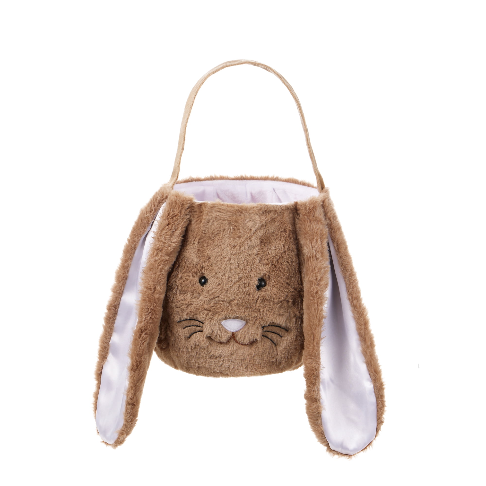 allshope Plush Easter Bunny Ear Tote Bag Cute Rabbit Fuzzy Candy Handle ...