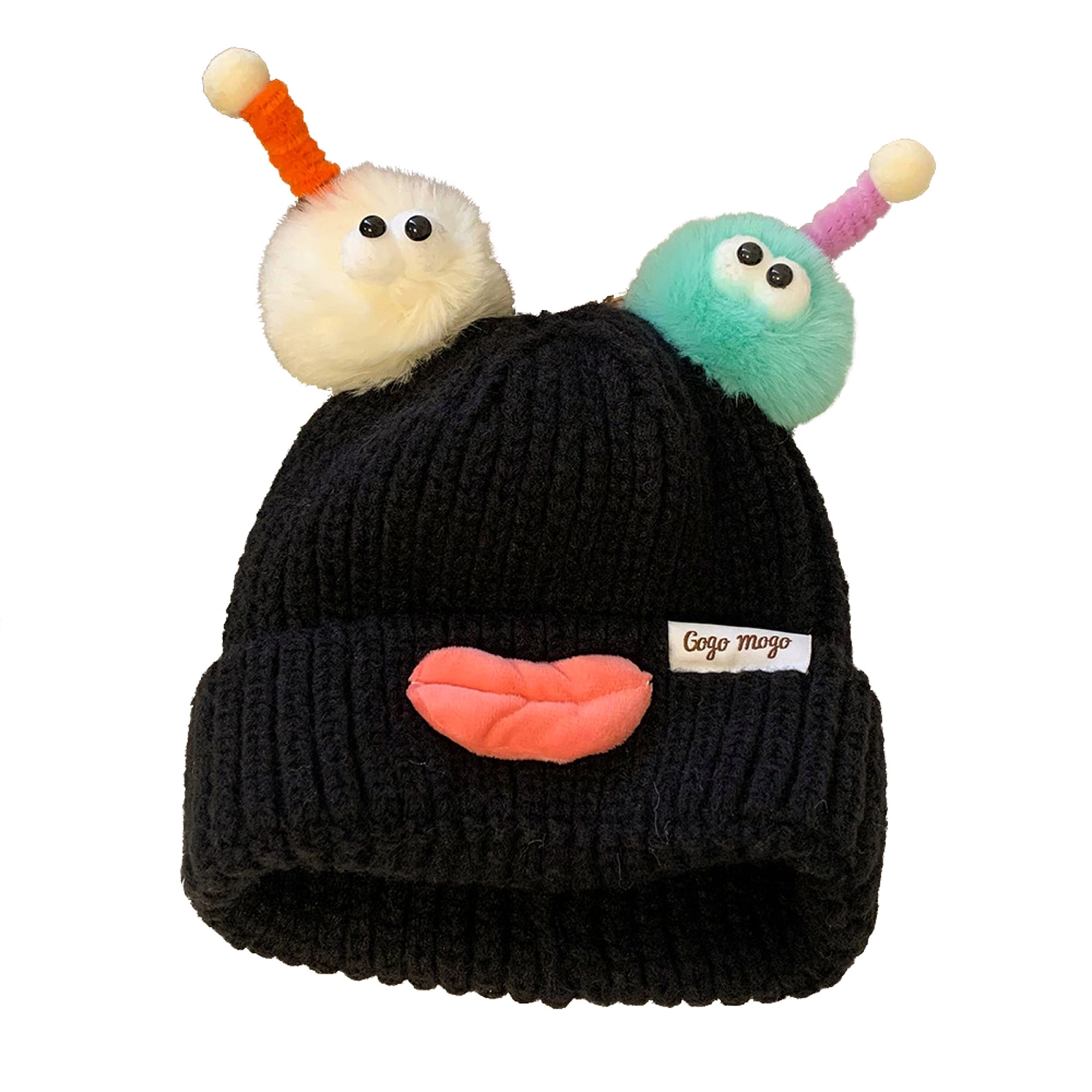 allshope Women Funny Hat Cute Cartoon Winter Knitted Beanies Soft Warm ...