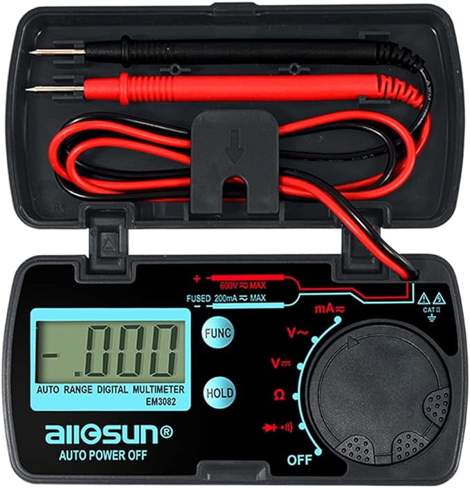 allsun Mini Auto Range Folding Digital Multimeter Automotive Tester AC ...