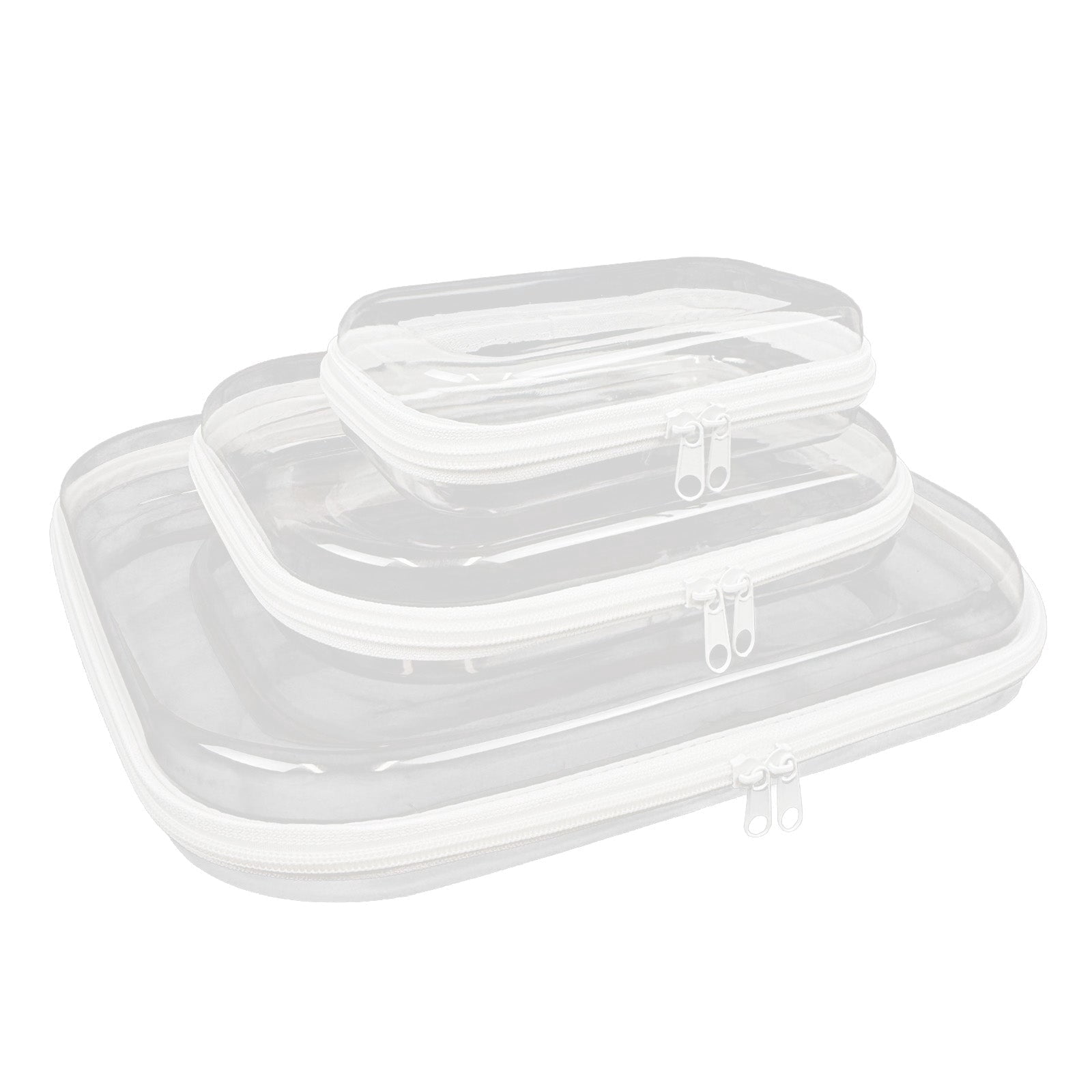 allydrew Transparent Hard Shell Zipper Case, Clear Travel Storage ...