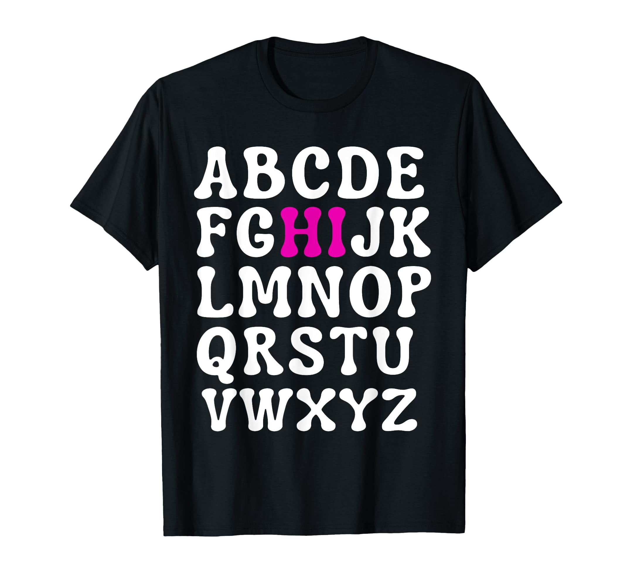 alphabet hi back to school ABC Pre K Kindergarten Teacher T-Shirt ...