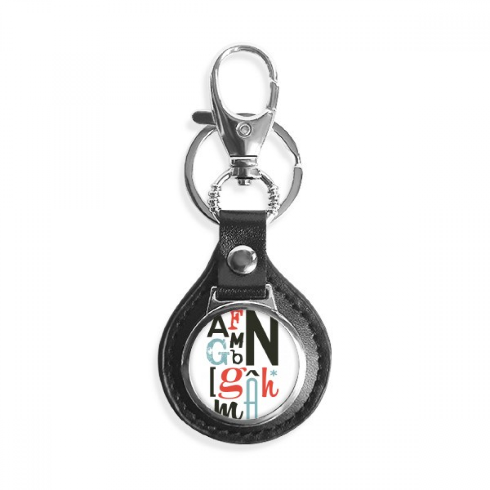 alphabets stylish quote handwrite key chain keyholder hook leather ...