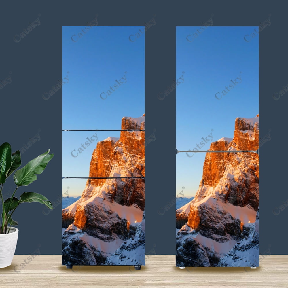 alpine landscape Refrigerator Stickers Home r Kitchen Murals DIY Wall ...