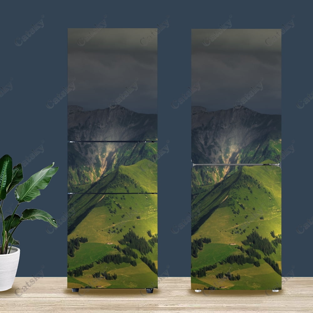 alpine landscape Refrigerator Stickers Home r Kitchen Murals DIY Wall ...