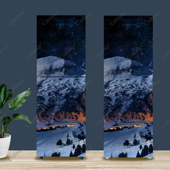 alpine landscape Refrigerator Stickers Home r Kitchen Murals DIY Wall ...