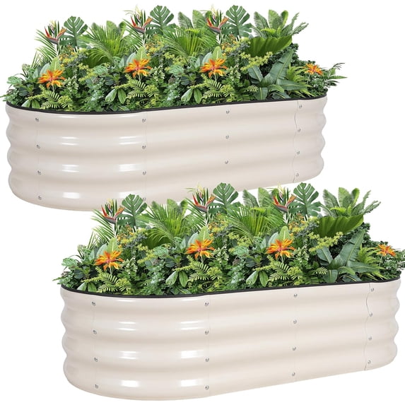 alvanized Raised arden Bed Kit - 4x2x1FT Outdoor Planter Box with ...