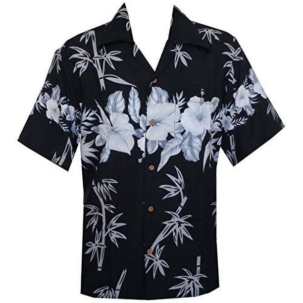 alvish hawaiian shirt 35 mens bamboo tree print beach aloha party ...