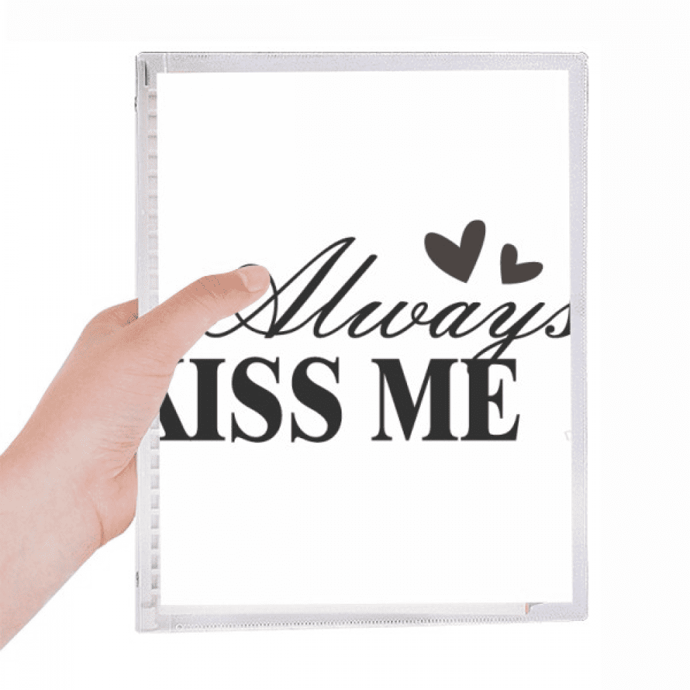 always kiss me quote notebook loose diary refillable journal statiry ...