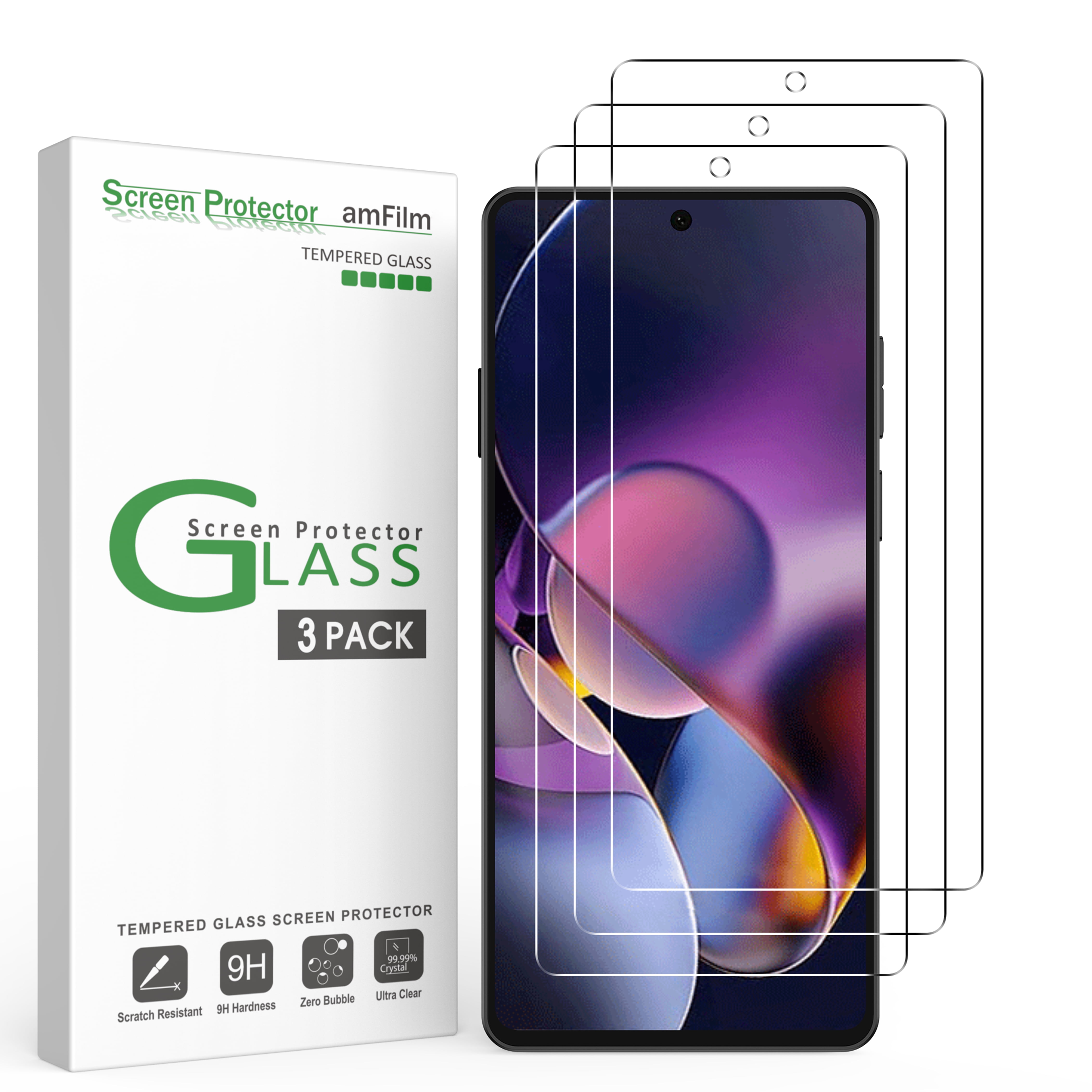 amFilm 3 Pack Compatible with Motorola Moto G Stylus 4G 5G 2024 Screen ...