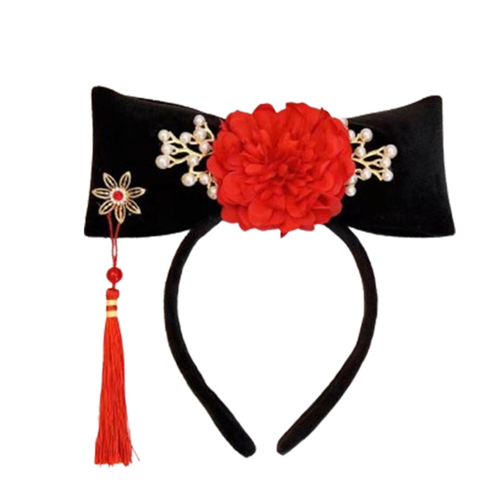 amagogo Chinese Headwear Flower Hair Hoop for Carnival Stage ...