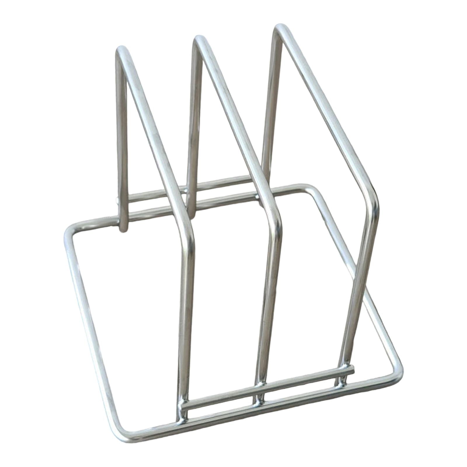 amagogo Cutting Board Rack Holds Boards and Lids Countertop Organizer ...