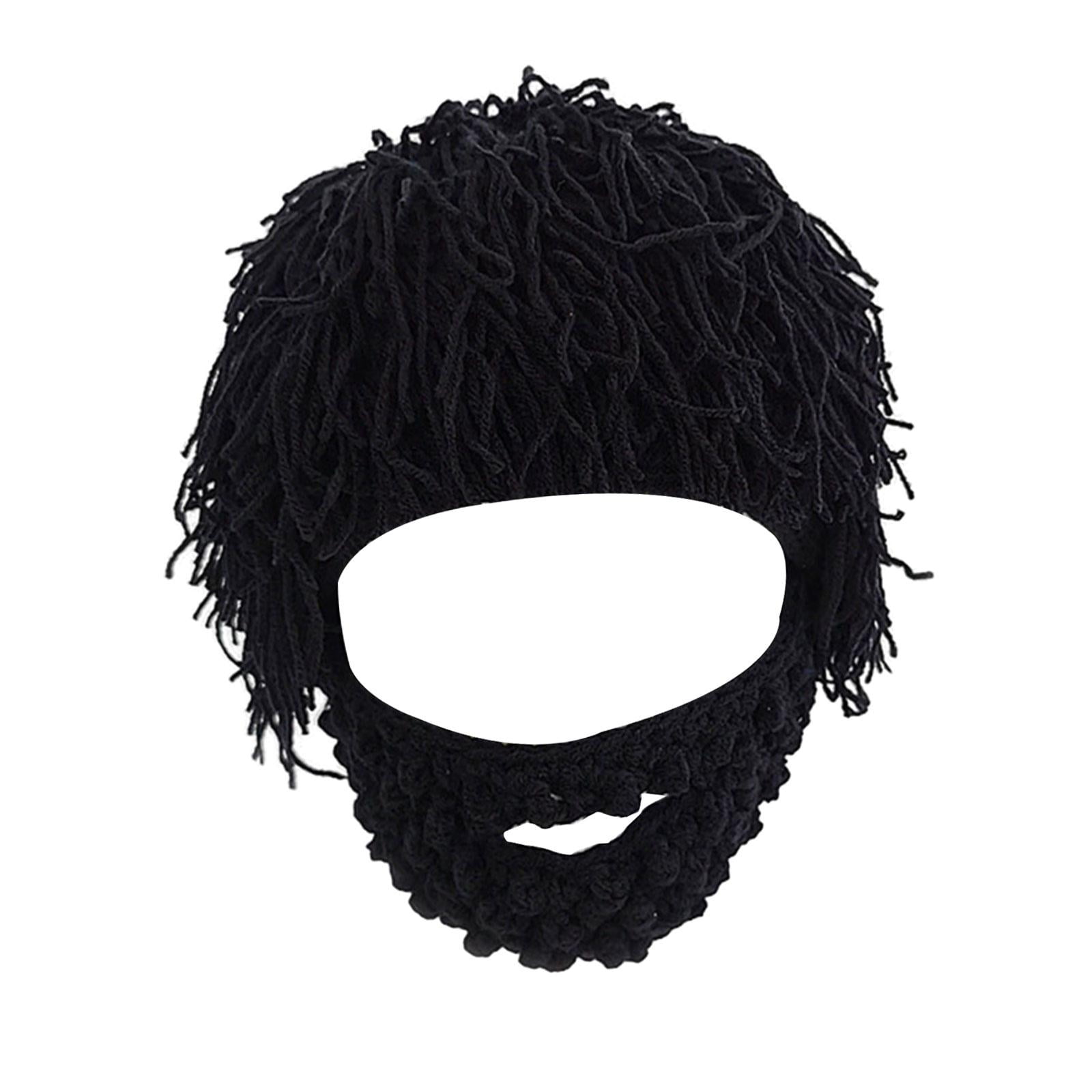amagogo Knitted Hat Beard Hat Headgear Comfortable Winter Cold Cap Knit ...