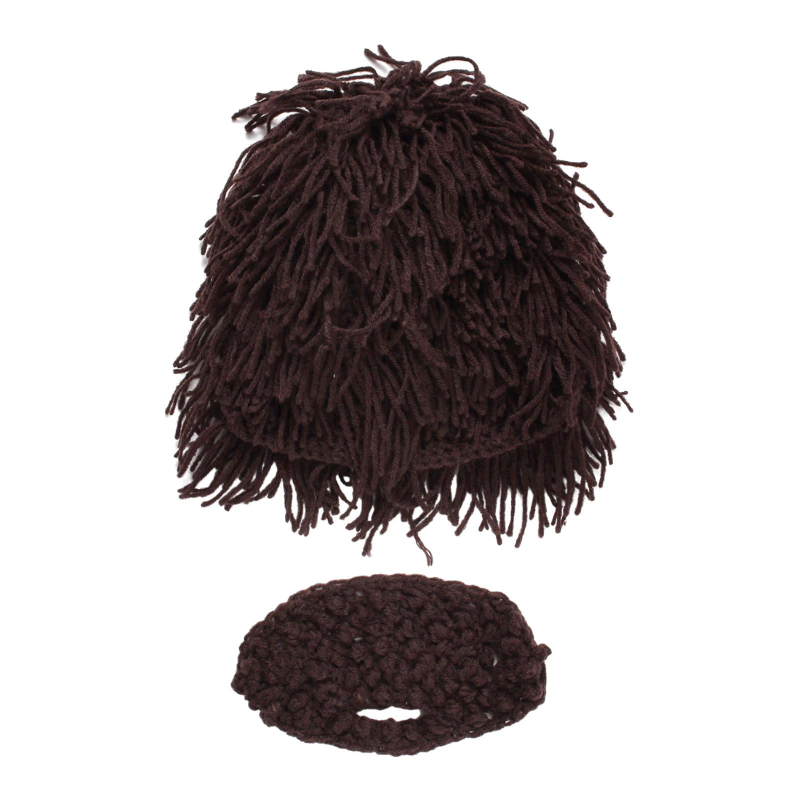 amagogo Knitted Hat Beard Hat Headgear Comfortable Winter Cold Cap Knit ...