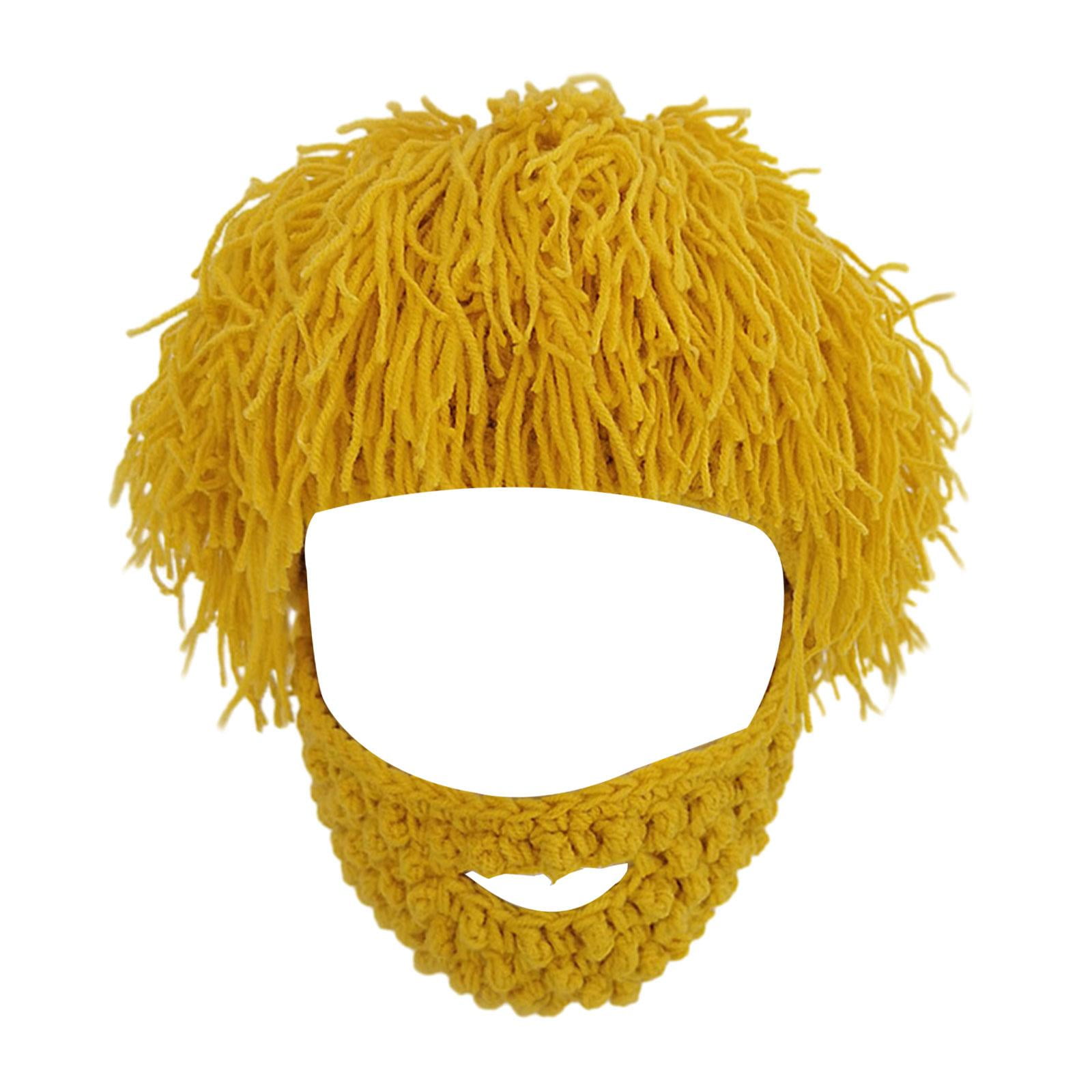 amagogo Knitted Hat Beard Hat Headgear Comfortable Winter Cold Cap Knit ...