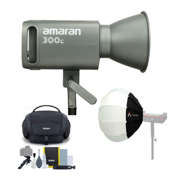 Amaran 300c RGB LED Monolight with Aputure Lantern Softbox, Camera ...