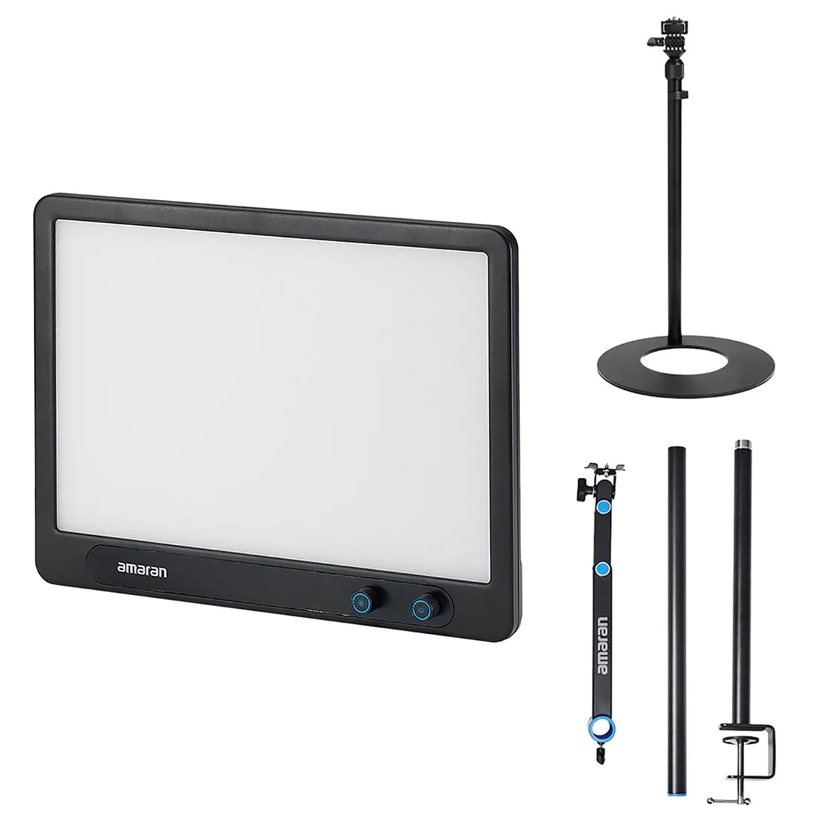 amaran Verge 26W Bi-Color LED Light Panel, Charcoal, Bundle with Base ...