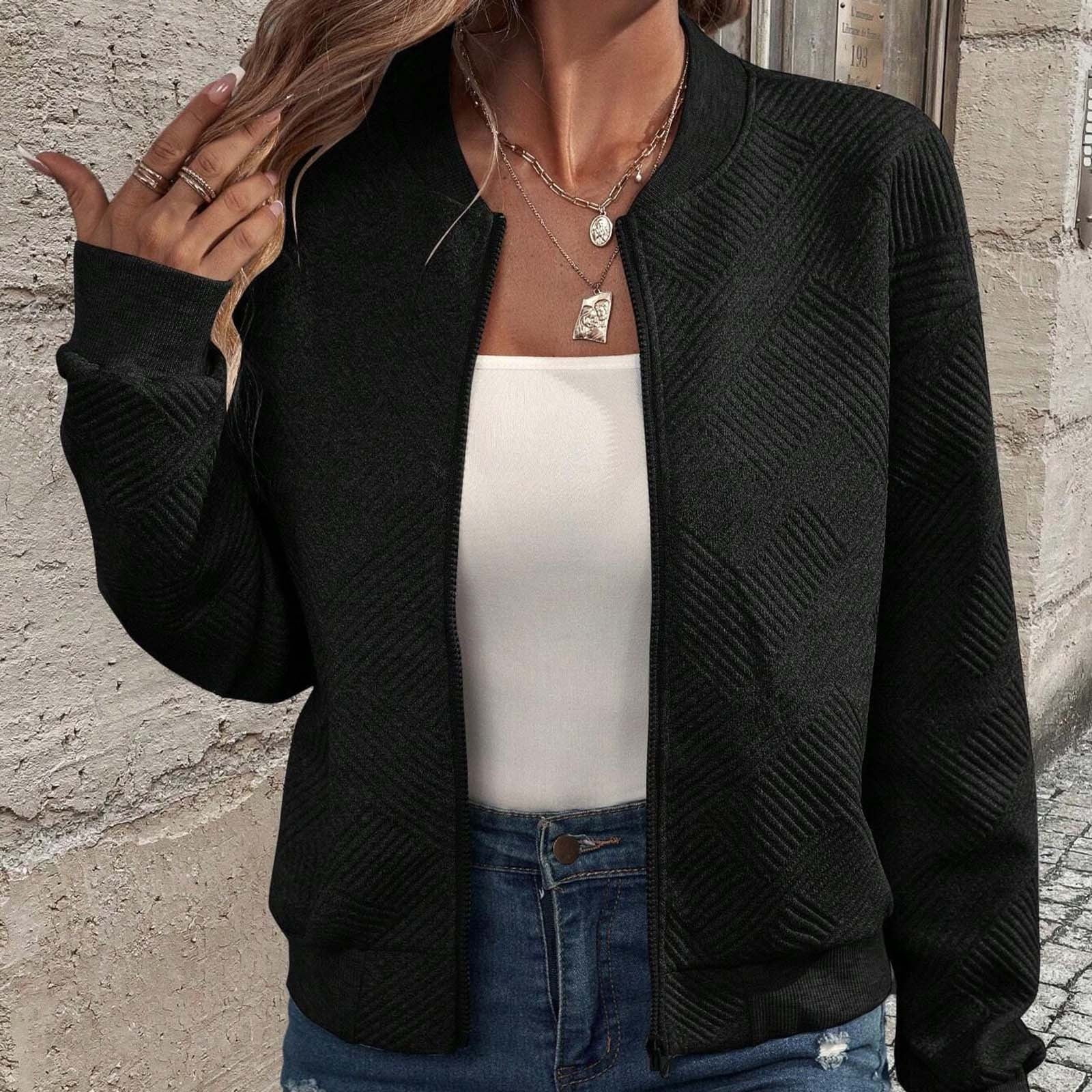 Wancir Jackets for Women Fall Fashion 2024 Cute Jacquard Coat With ...