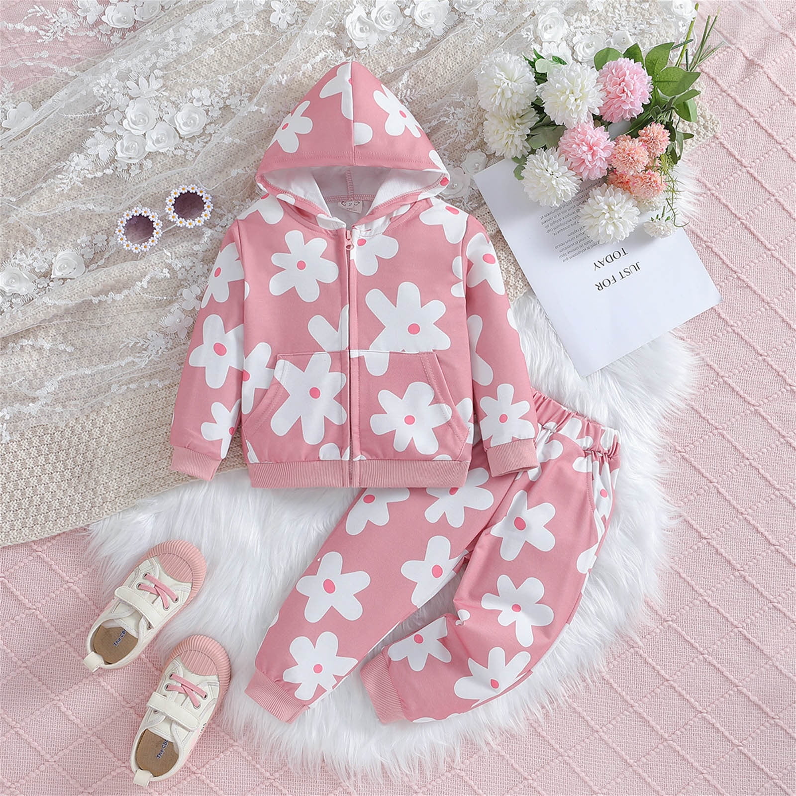 Wancir Kids 2 Piece Outfits Girls/Boys Tops Hoodies Long Sleeve Fashion ...