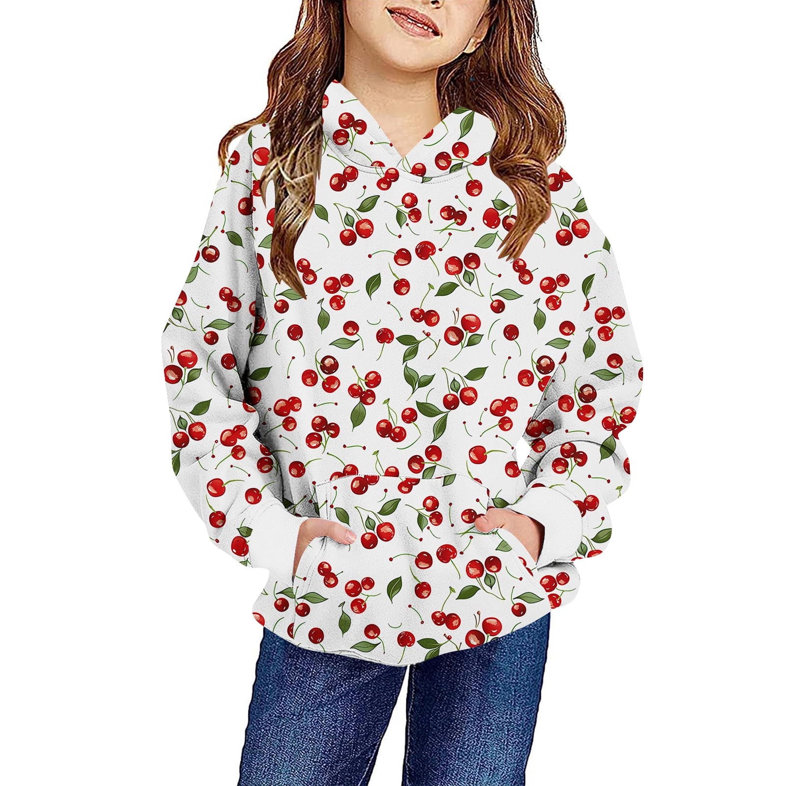 Wancir Kids Girls Fleece Pullover Hoodies Cute Printed Hooded ...
