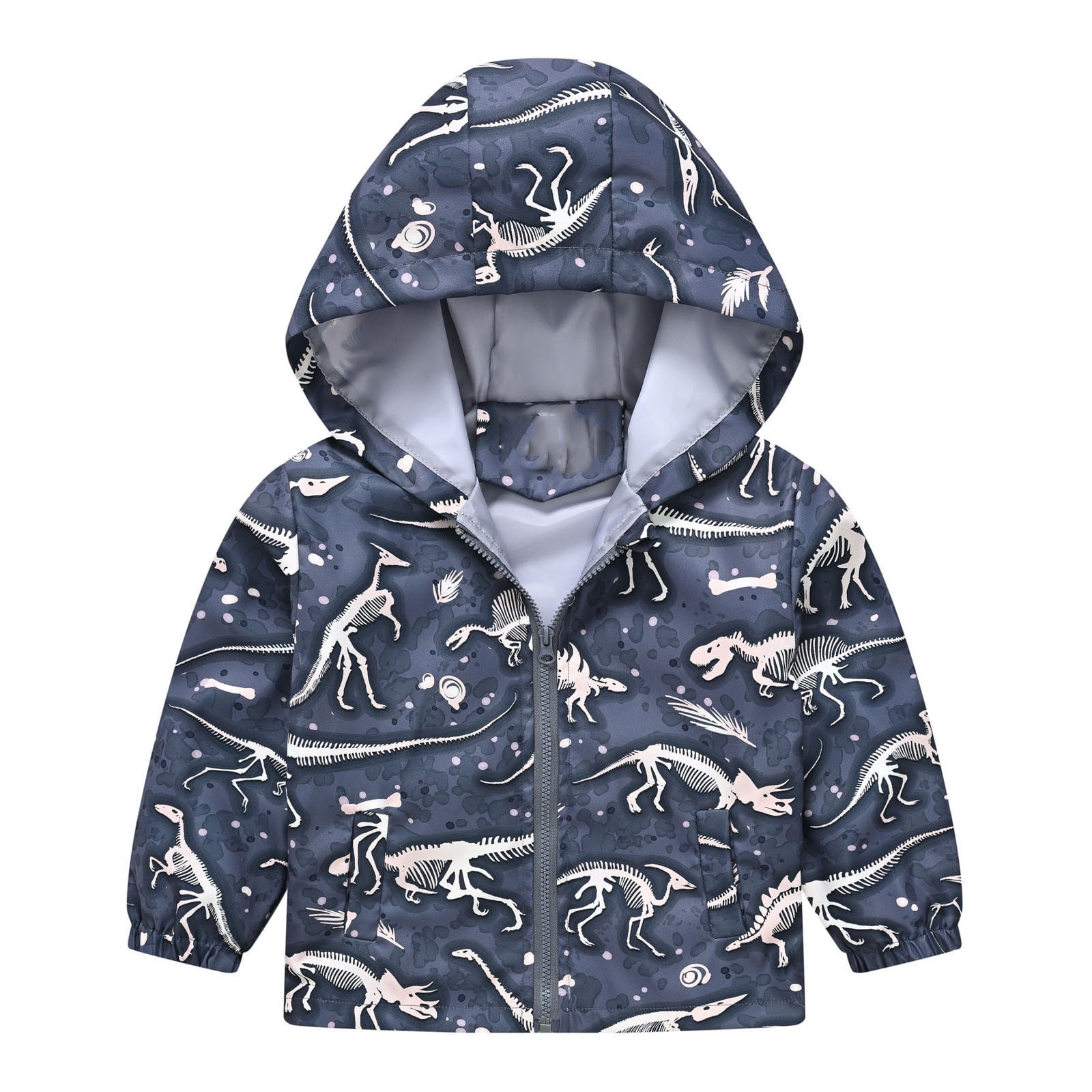 Wancir Toddler Boys Jacket Cartoon Dinosaur Animal Zipper Packaway Spring Autumn Hoodies Coat ...