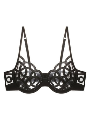 Wingslove Women's Sexy Lace Sheer Bra Demi Mesh Balconette See Through ...