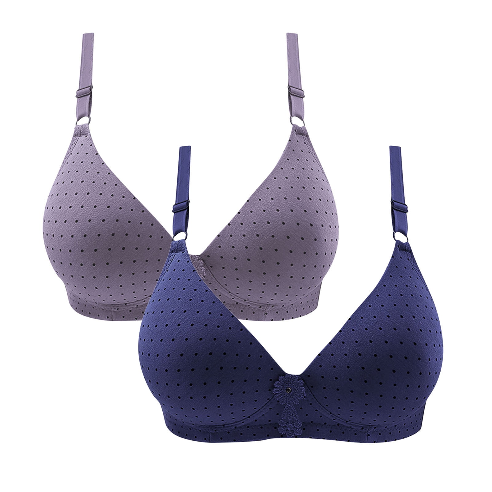ameIAEA 2 Pcs Bras for Women Full Coverage Sports Bra Deep Cup ...