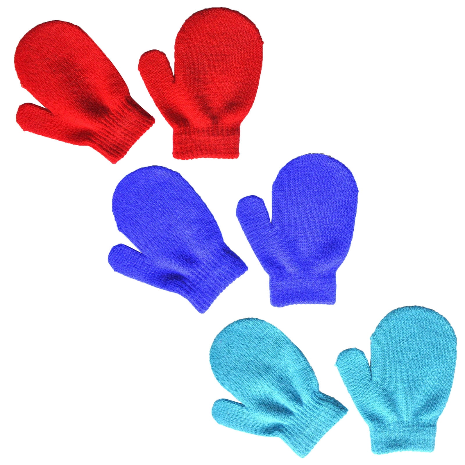 ameIAEA 3 Pairs Baby Knitted Mittens Toddler Winter Gloves Boys Girls ...