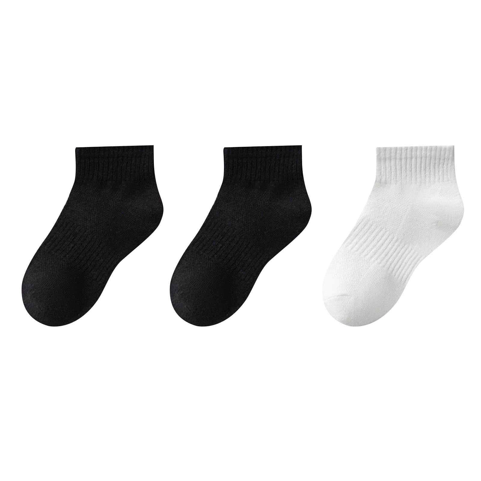 ameIAEA 3 Pairs Toddler Kids Socks Boys Girls Ankle Socks 3-16 Years ...