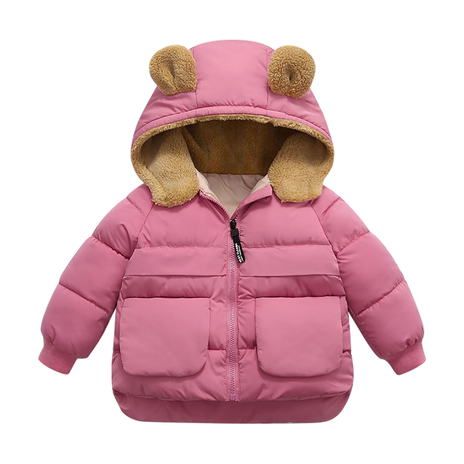ameIAEA Boys Girls Hooded Puffer Jacket Toddler Kids Warm Padded Winter Coat Lightweight ...
