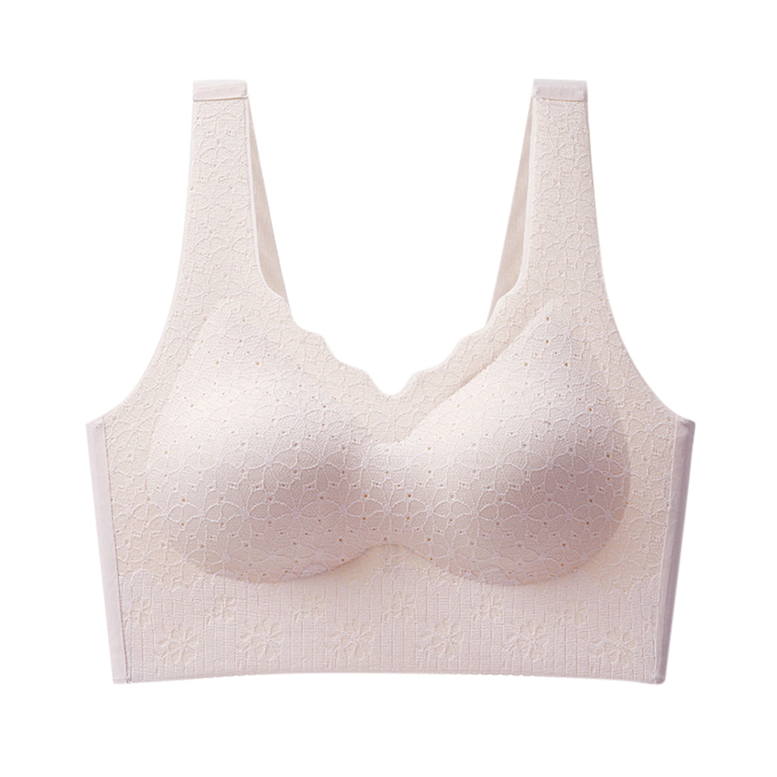 ameIAEA Comfy Bras for Women Comfort Push Up V Neck Bra Breathable Full ...