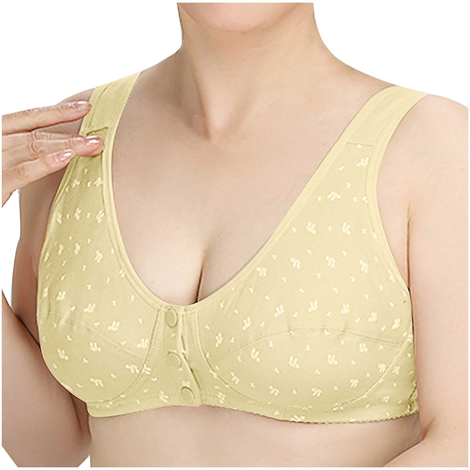 ameIAEA Front Closure Bras for Women Wireless Support Bra Wirefree Full Coverage Soft Everyday ...
