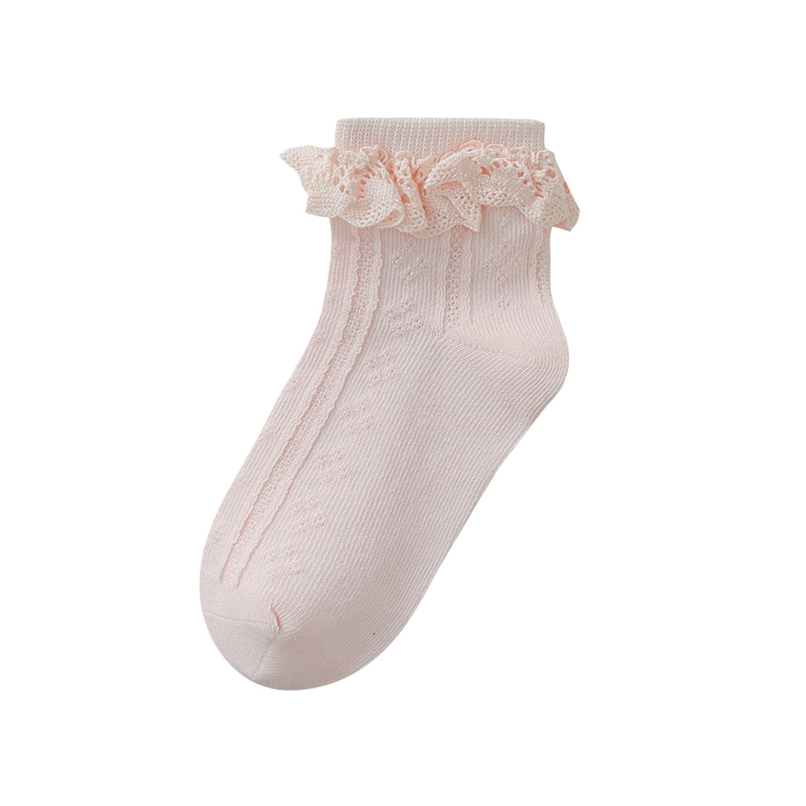 ameIAEA Girls Ruffle Ankle Socks Cute Kids Lace Frilly Dress Socks for ...
