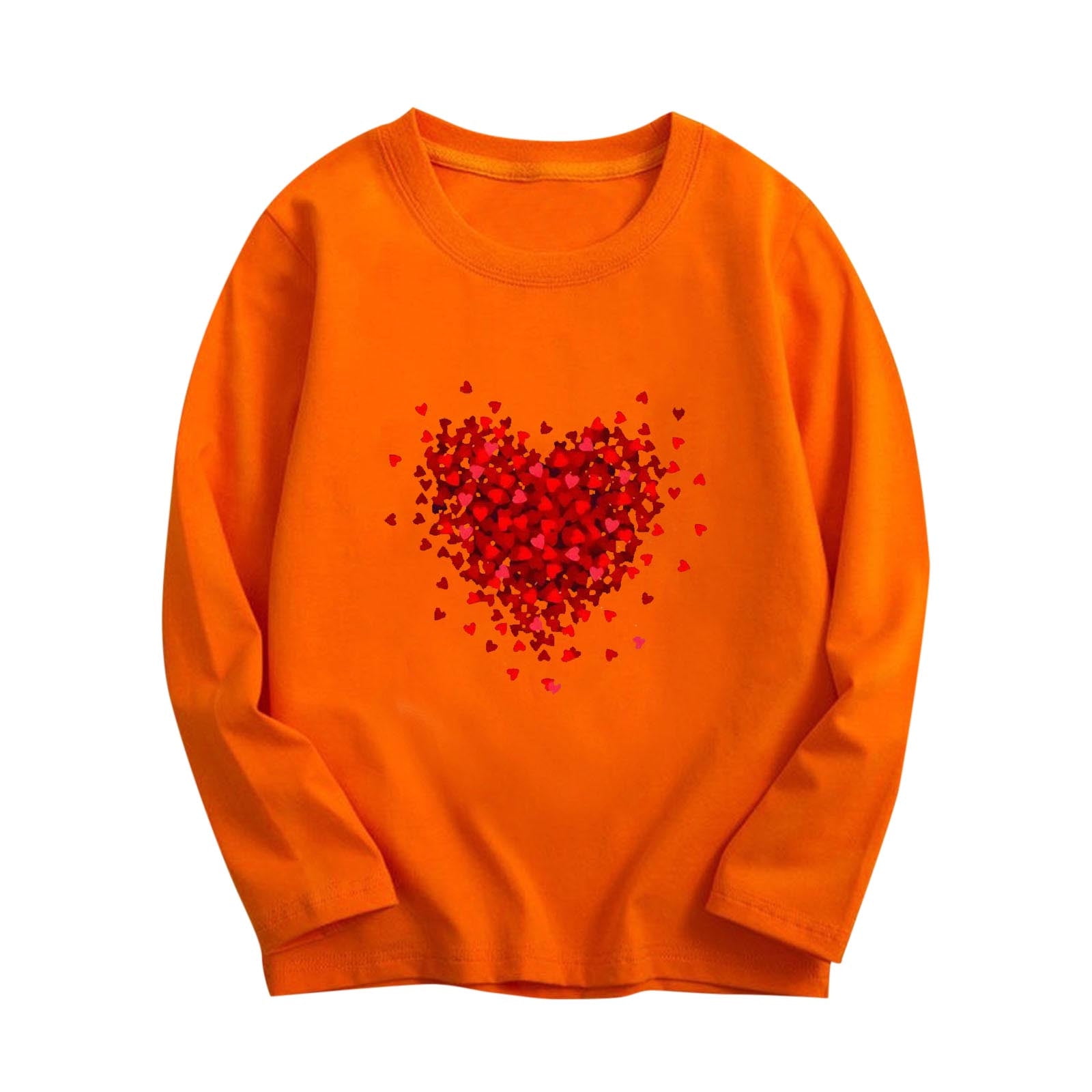 ameIAEA Girls Valentines Day Shirt Boys Long Sleeve Crewneck Print T-Shirts for Kids 3-10 Years ...