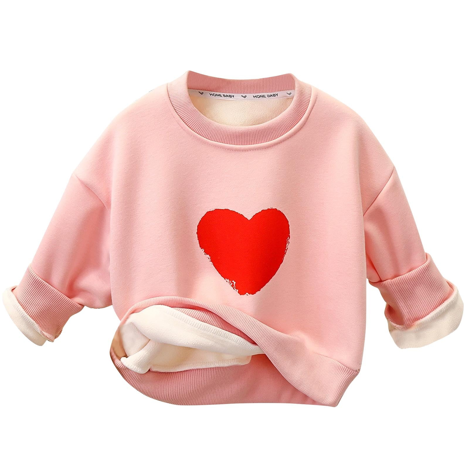 ameIAEA Kids Boys Valentines Day Sweatshirt Toddler Girls Fleece Lined Fall Winter Pullover Tops ...