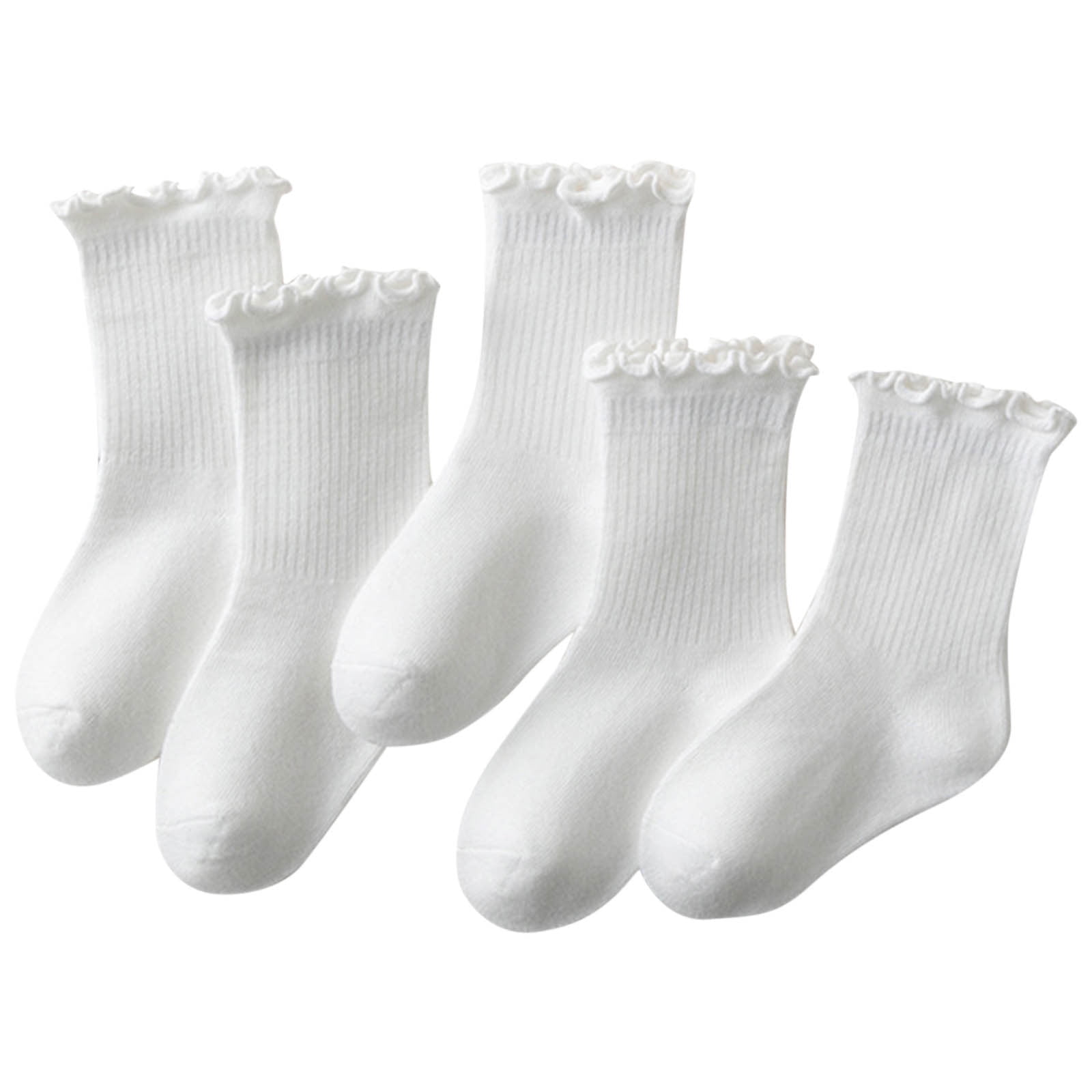 ameIAEA Kids Girls Crew Socks Boys Toddler Cotton Cute Dress Socks Soft ...
