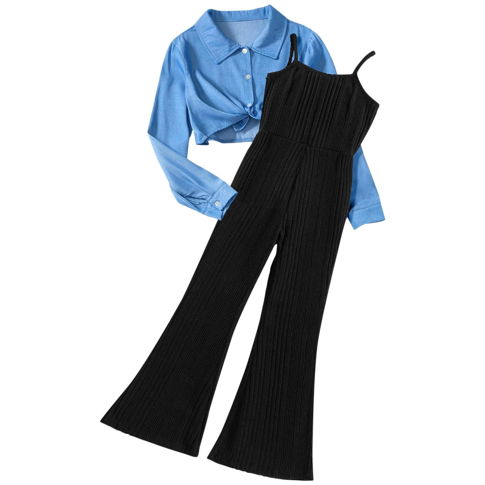 ameIAEA Kids Girls Two Piece Clothes Set Long Sleeve Shirts Pants Fall ...