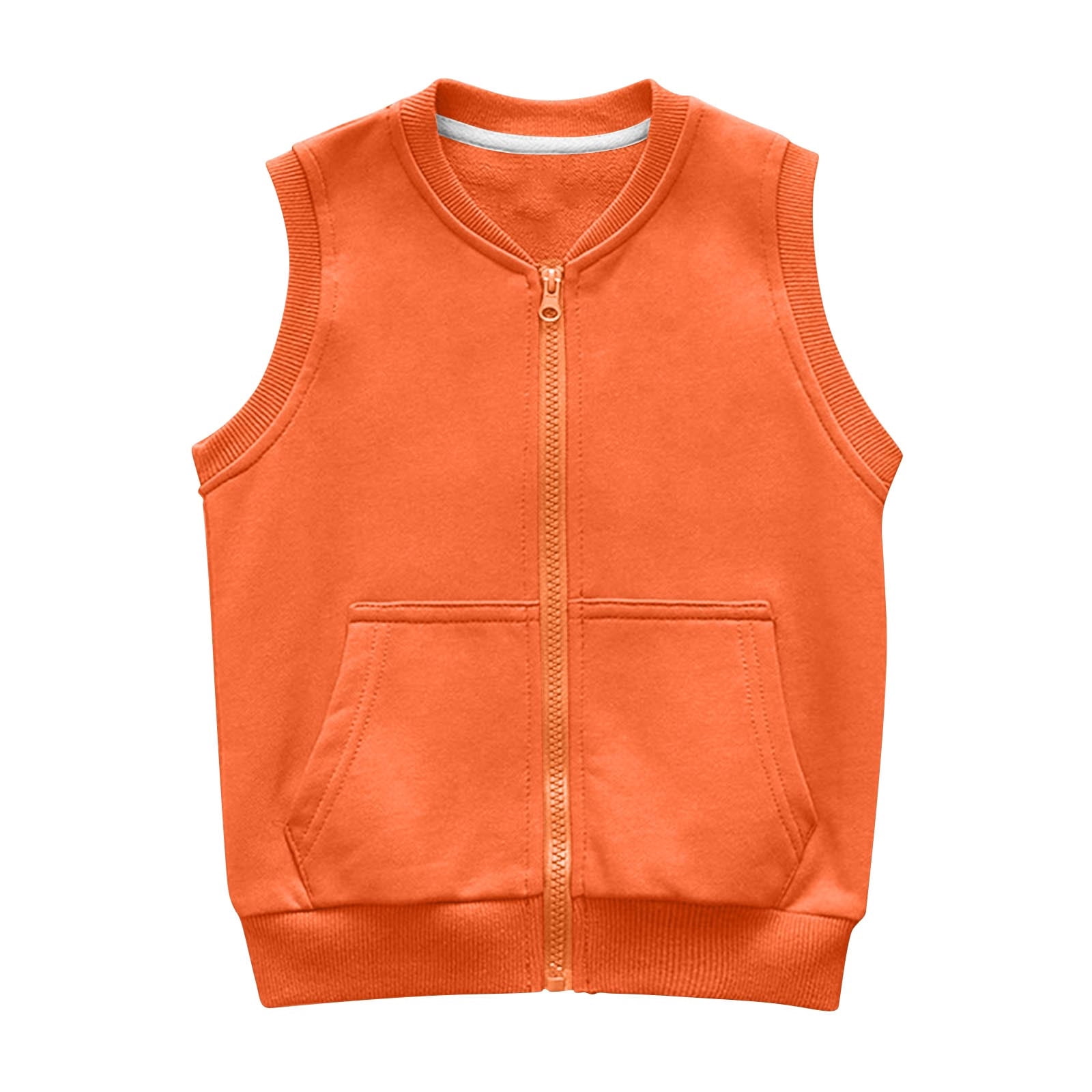 ameIAEA Kids Zip Up Vest Toddler Boys Girls Sleeveless Jacket Coats ...